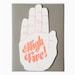 High Five Letterpress NEON Card - Etsy