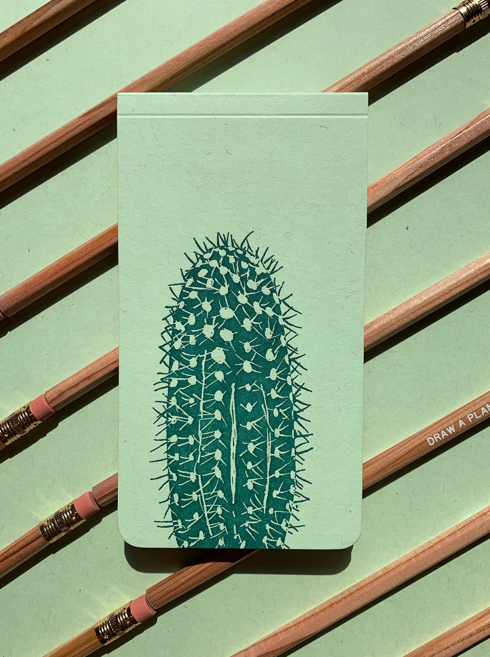 Cactus Letterpress Jotter Notepad - Etsy