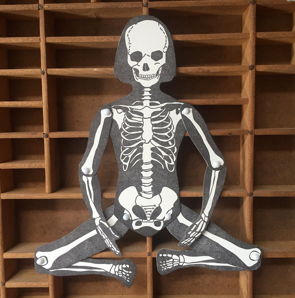 Letterpress Skeleton Articulated Figure - Etsy