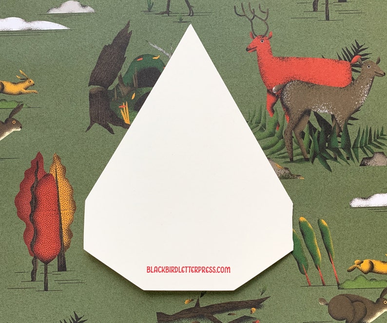 Letterpress Wild Holiday Card - Etsy