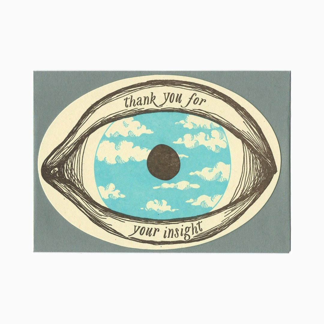 Thanks for Your Insight Eye Card - Etsy