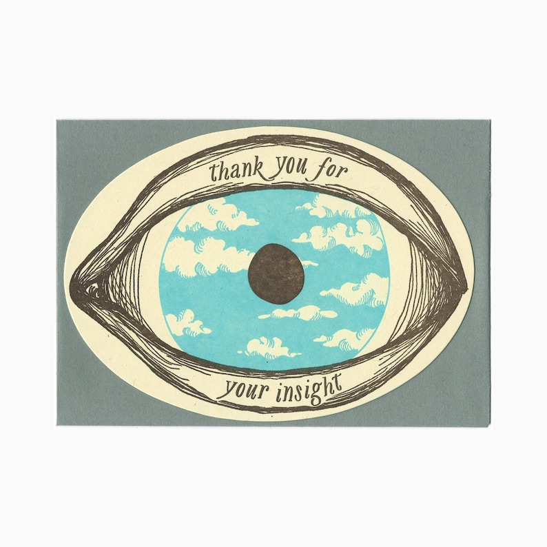 Thanks for Your Insight Eye Card - Etsy