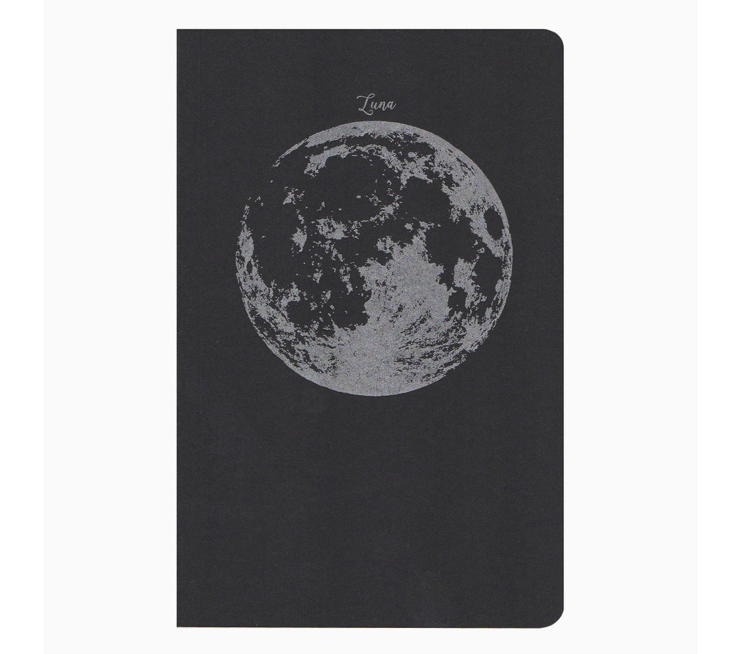 Letterpress Notebook Moon Recycled - Etsy