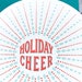 Letterpress Holiday Cheer Circle Card - Etsy