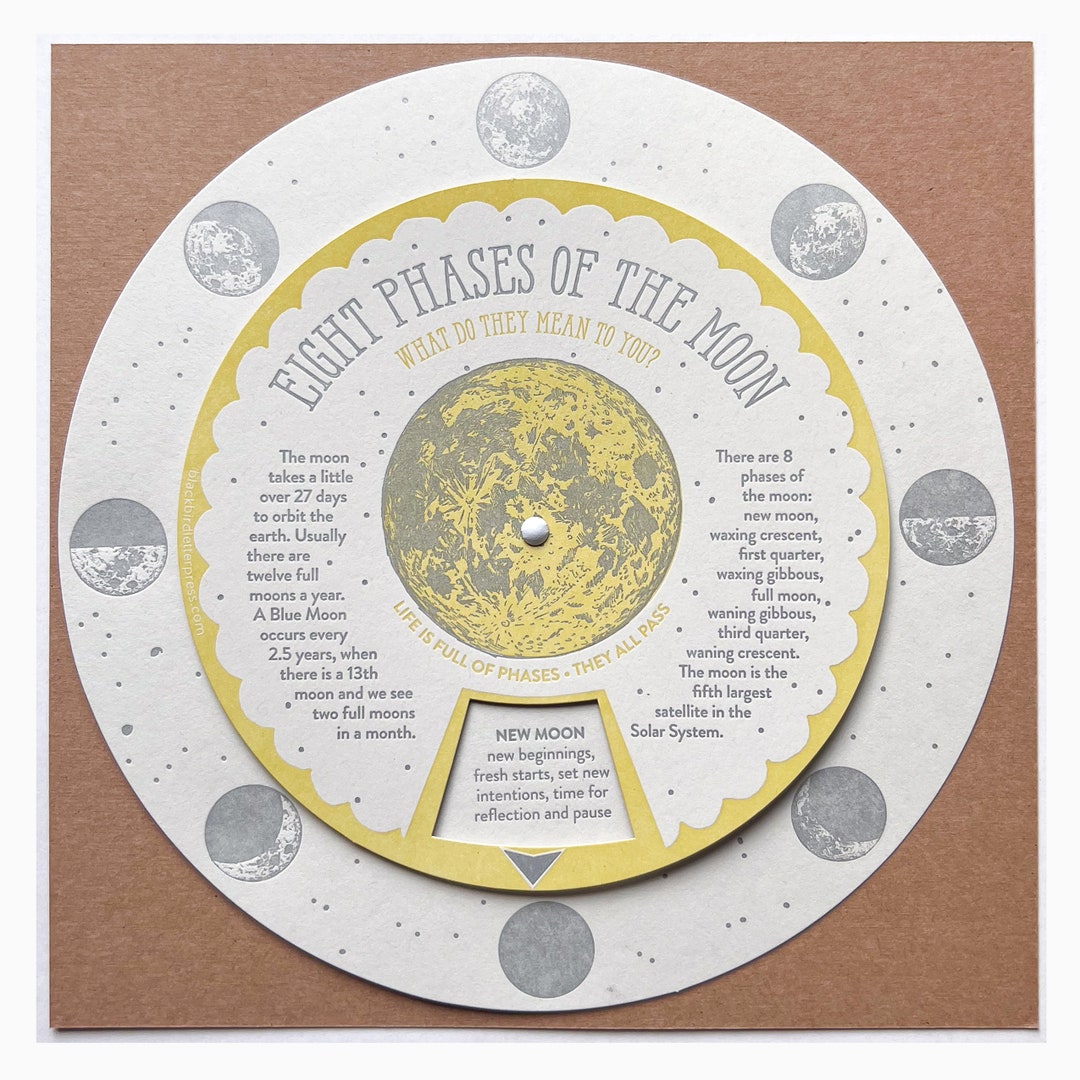 Phases of the Moon Spinner / Volvelle - Etsy