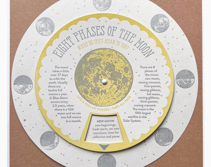 Phases of the Moon Spinner / Volvelle - Etsy