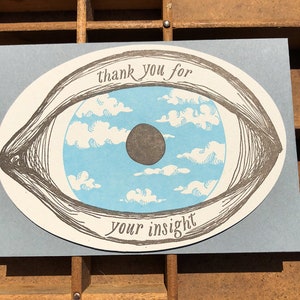 Thanks for Your Insight Eye Card - Etsy