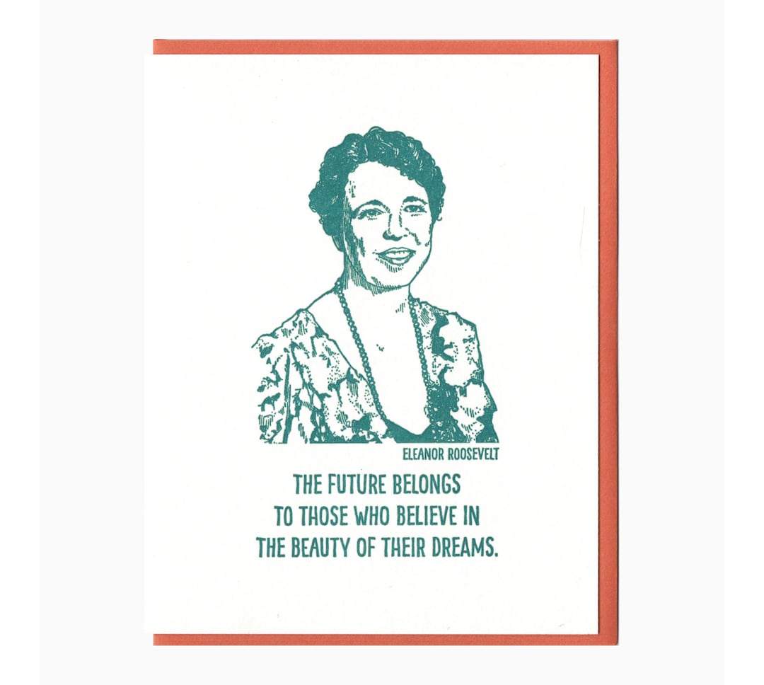 Eleanor Roosevelt Letterpress Card - Etsy