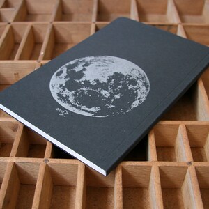 Letterpress Notebook Moon Recycled - Etsy