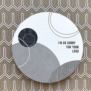 Letterpress Sorry for Your Loss Circle Card - Etsy