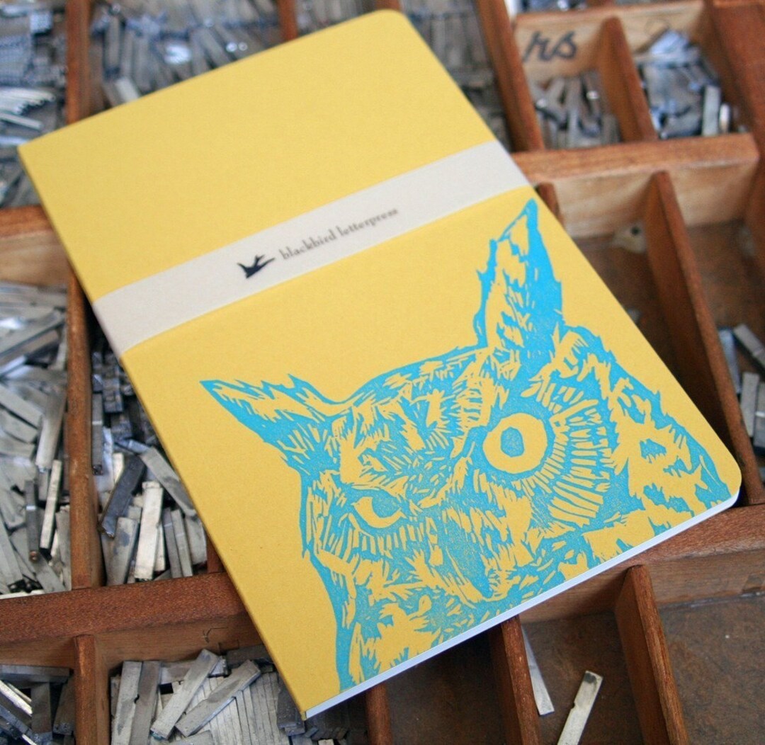 Letterpress Owl Notebook - Etsy