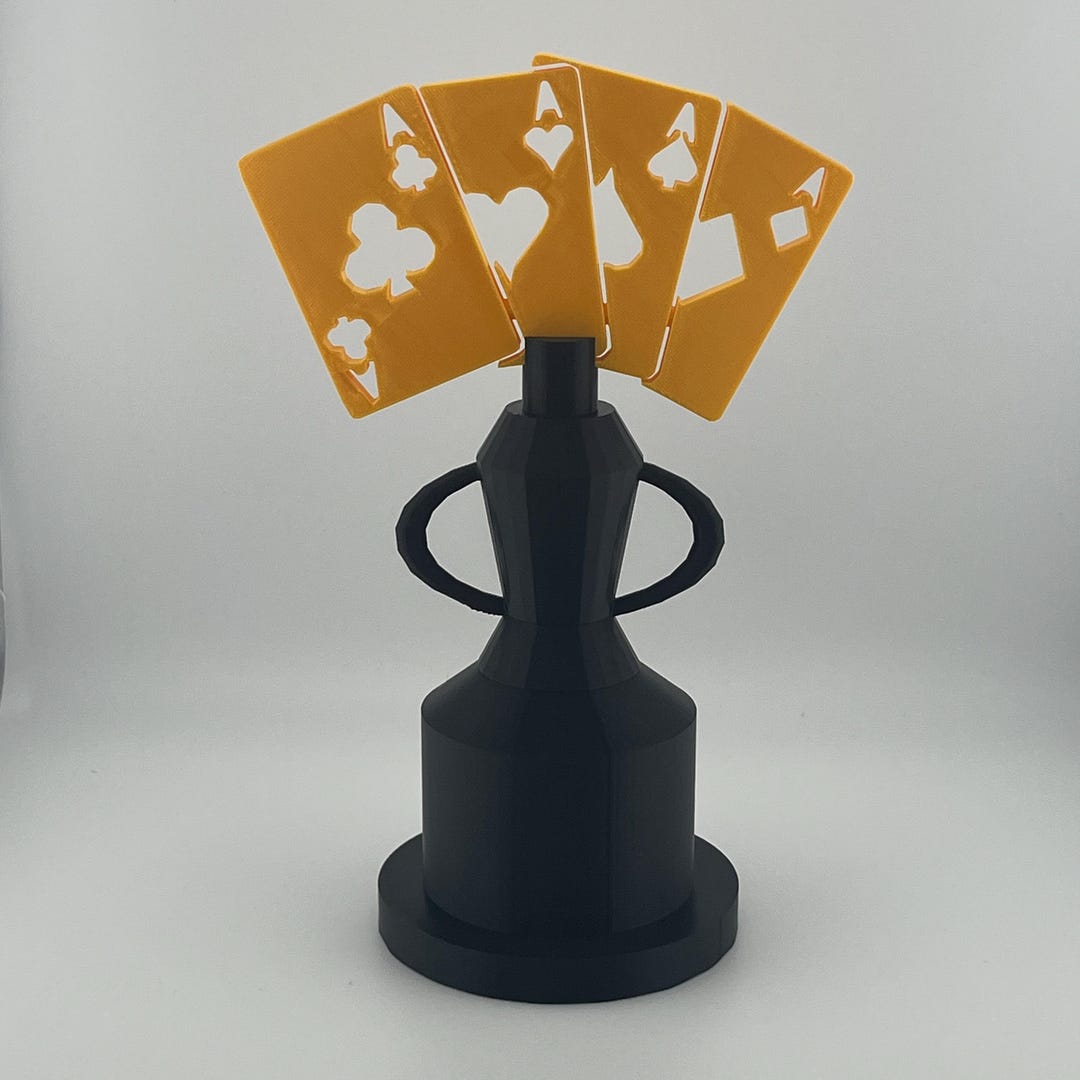 Poker Trophy - Custom 3d Printed Poker Trophy, 1st, 2nd, 3rd Place for ...