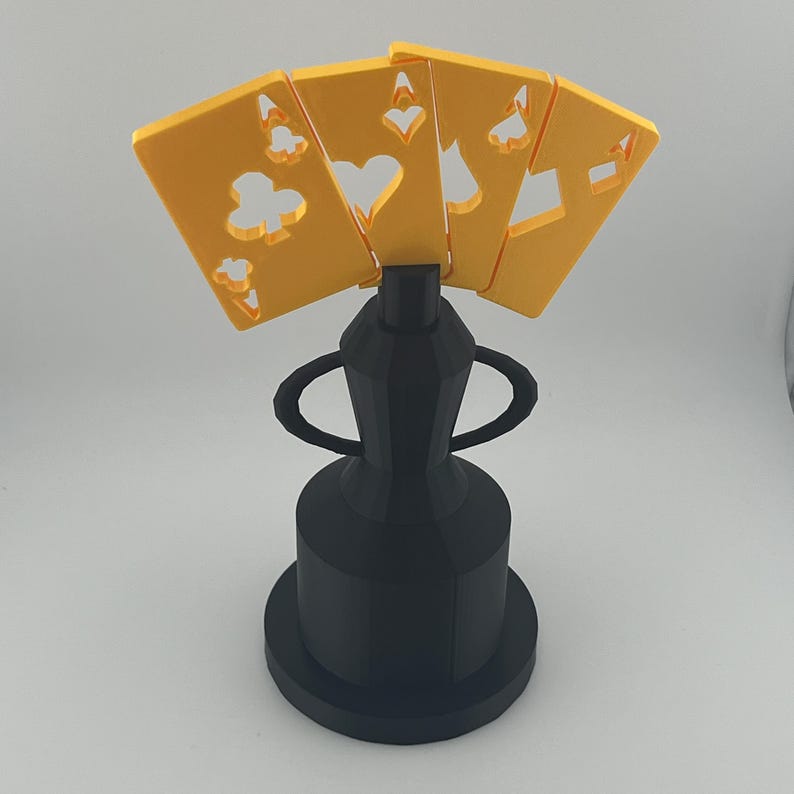 Poker Trophy Custom 3d Printed Poker Trophy, 1st, 2nd, 3rd Place for ...