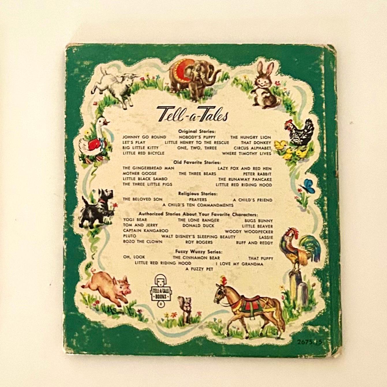 Vintage 1961 Children’s Tell-a-tale Fuzzy Wuzzy Book “buzzy Beaver ...