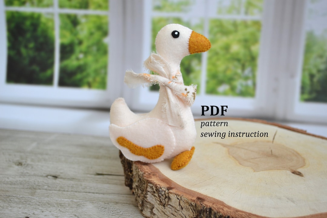 Goose Felt Pattern, Farm Animals PDF Pattern, Pattern Felt Toys Geese ...