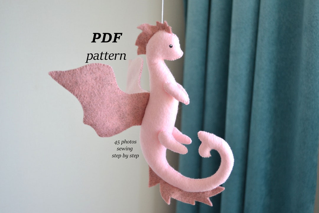 Dragon Pattern Felt, Dragon Felt PDF, Baby Mobile Dragon PATTERN, Sewing Pattern Dragon - Etsy