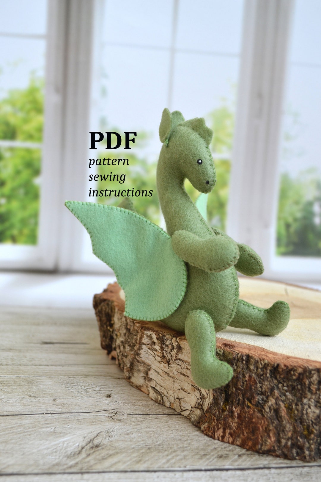 Dragon Felt PDF, Felt Pattern DIY Dragon Toy, Pdf Pattern Dragon - Etsy