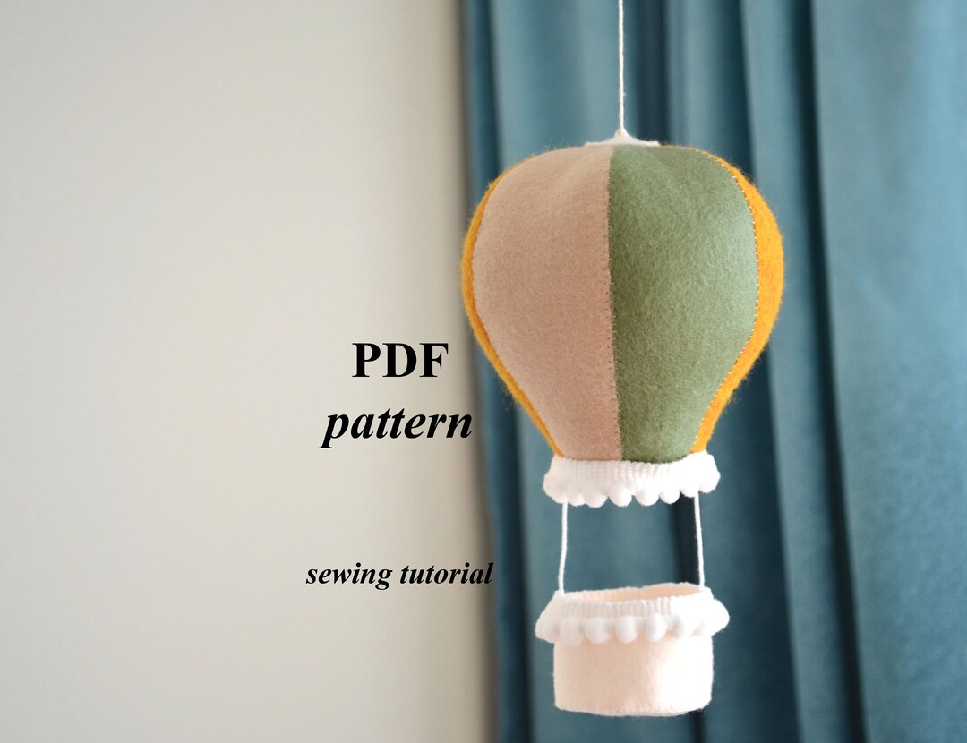 Felt Pattern HOT AIR BALLOON, Pdf English Felt Pattern, Hot-air Balloon ...