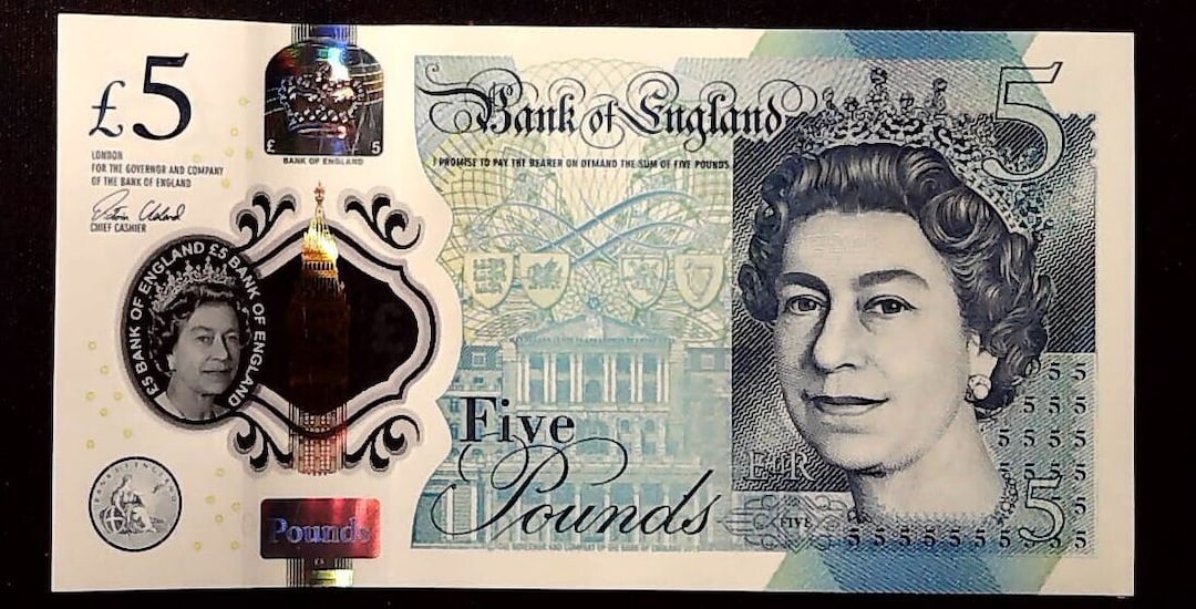 2015 Uk England Britain 5 Pounds Queen Unc Banknote Invb10520b - Etsy