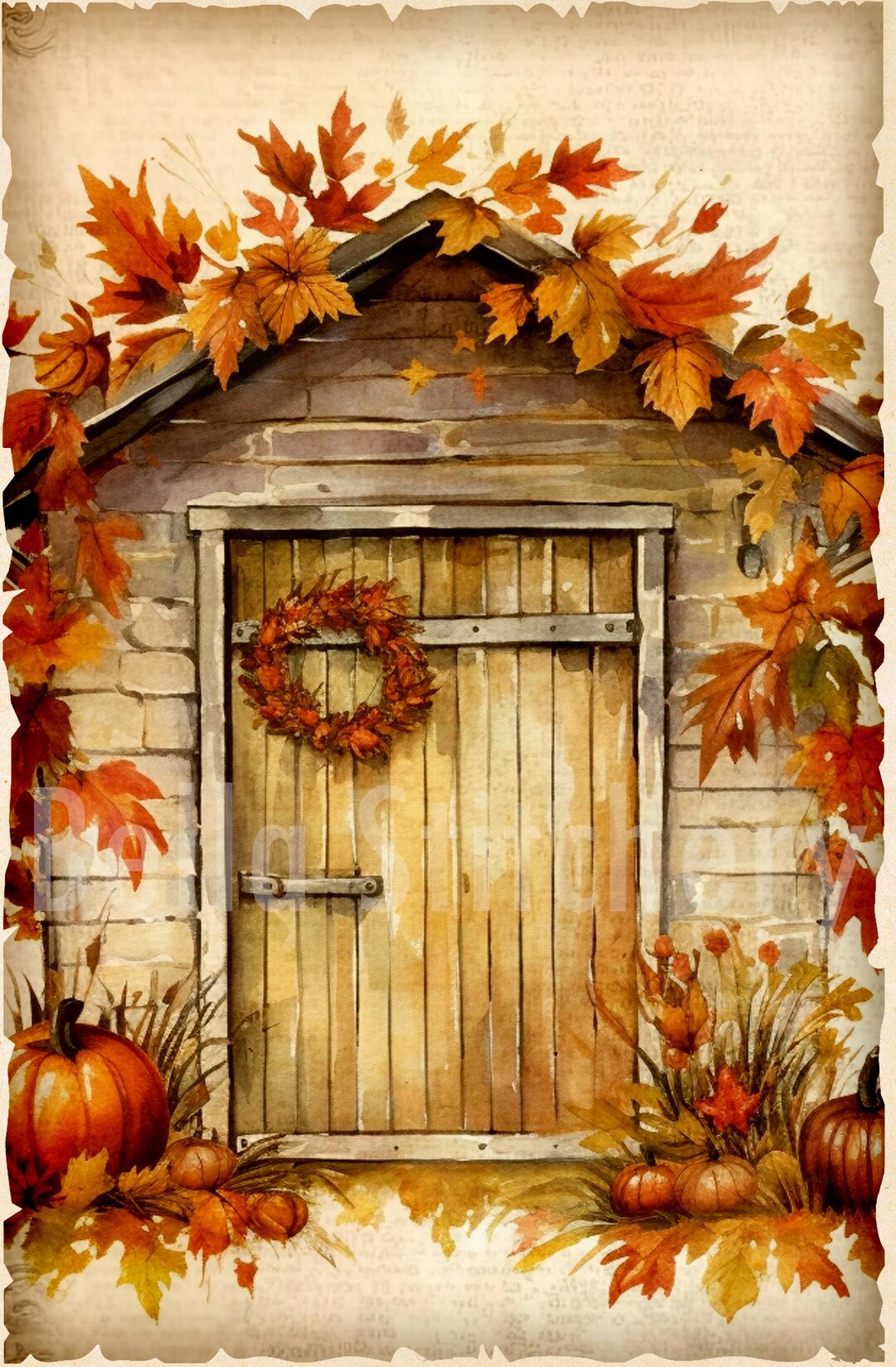Handmade 7x10 Autumn Harvest Collage #25 Cotton Fabric Block Panel - Etsy