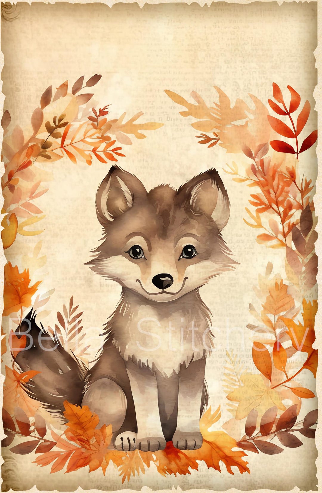 Handmade 7x10 Fall Critters Collage #9 Cotton Fabric Block Panel - Etsy