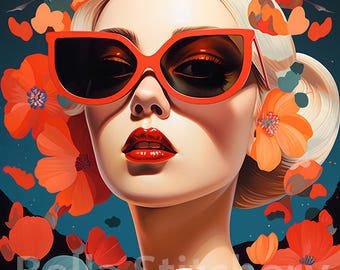 Handmade Retro 70's Ladies 8x8 Cotton Quilting or Crafting Funky Fabric ...