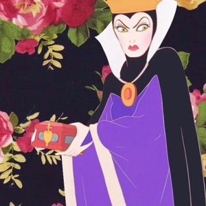 Snow White Queen With Flowers Collage 7x10 Quilters and Craft Fabric ...