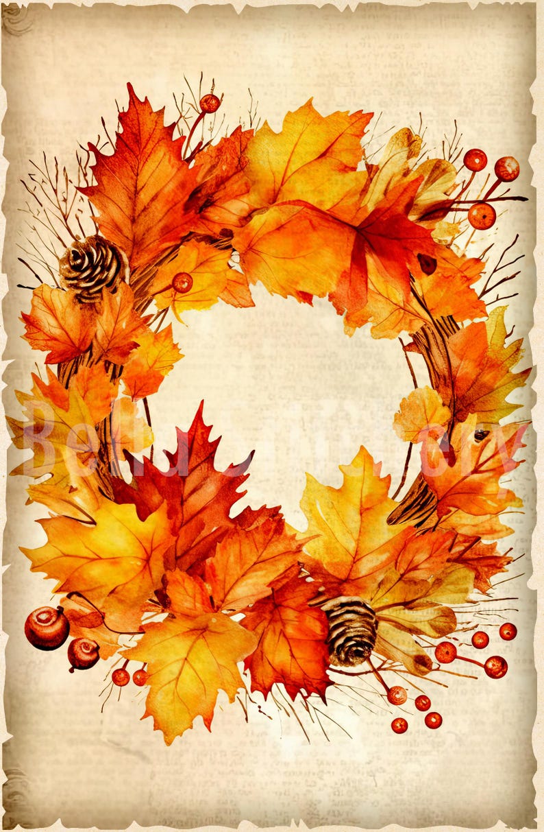 Handmade 7x10 Autumn Harvest Collage #5 Cotton Fabric Block Panel - Etsy