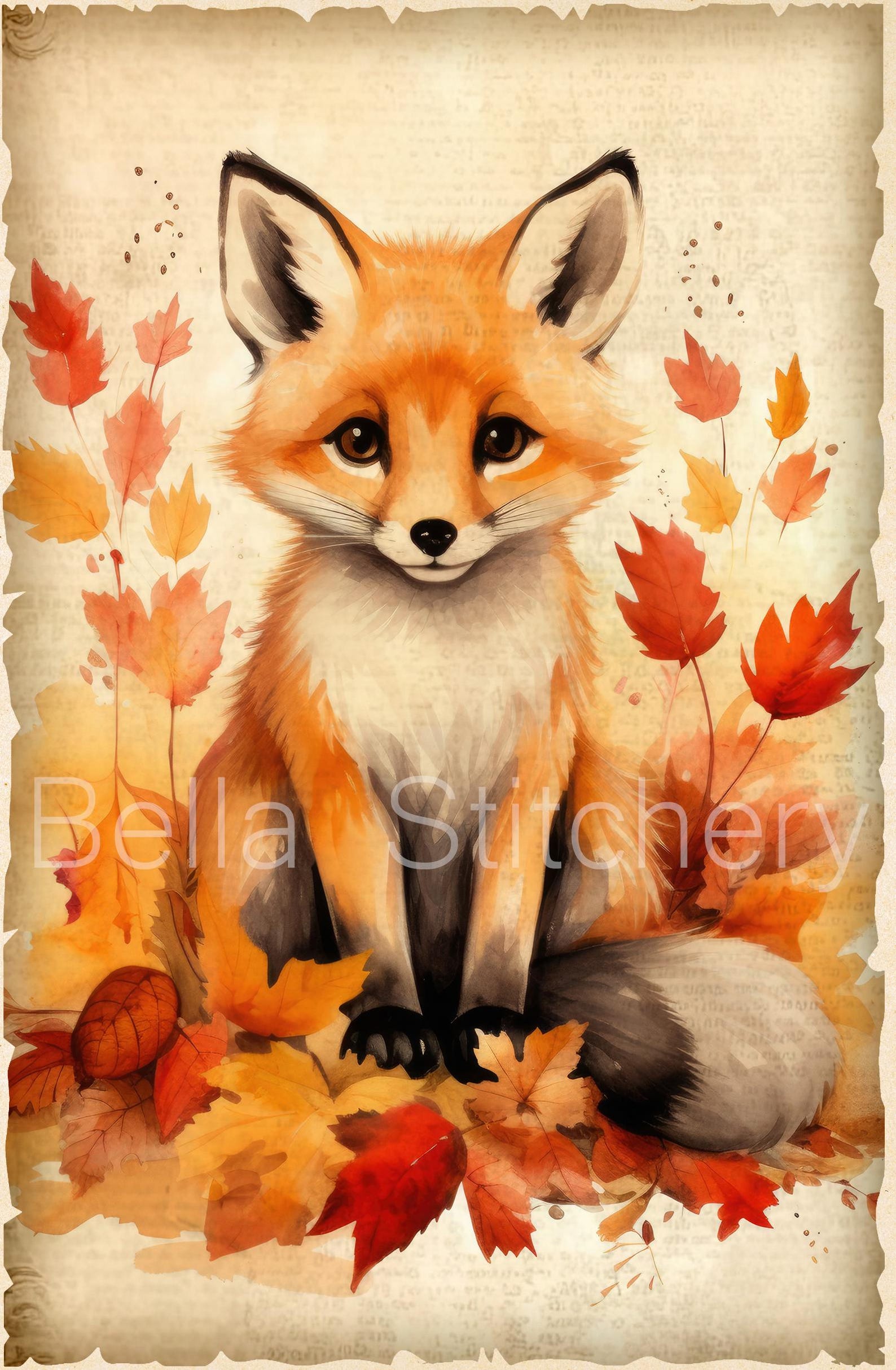 Handmade 7x10 Fall Critters Collage #5 Cotton Fabric Block Panel - Etsy