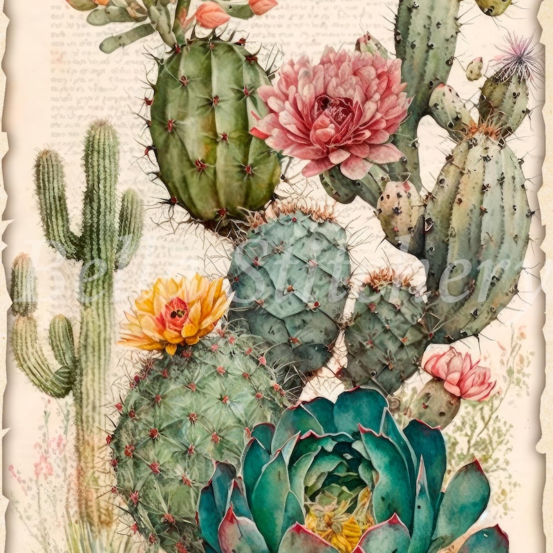 Cactus Quilt Block - Etsy