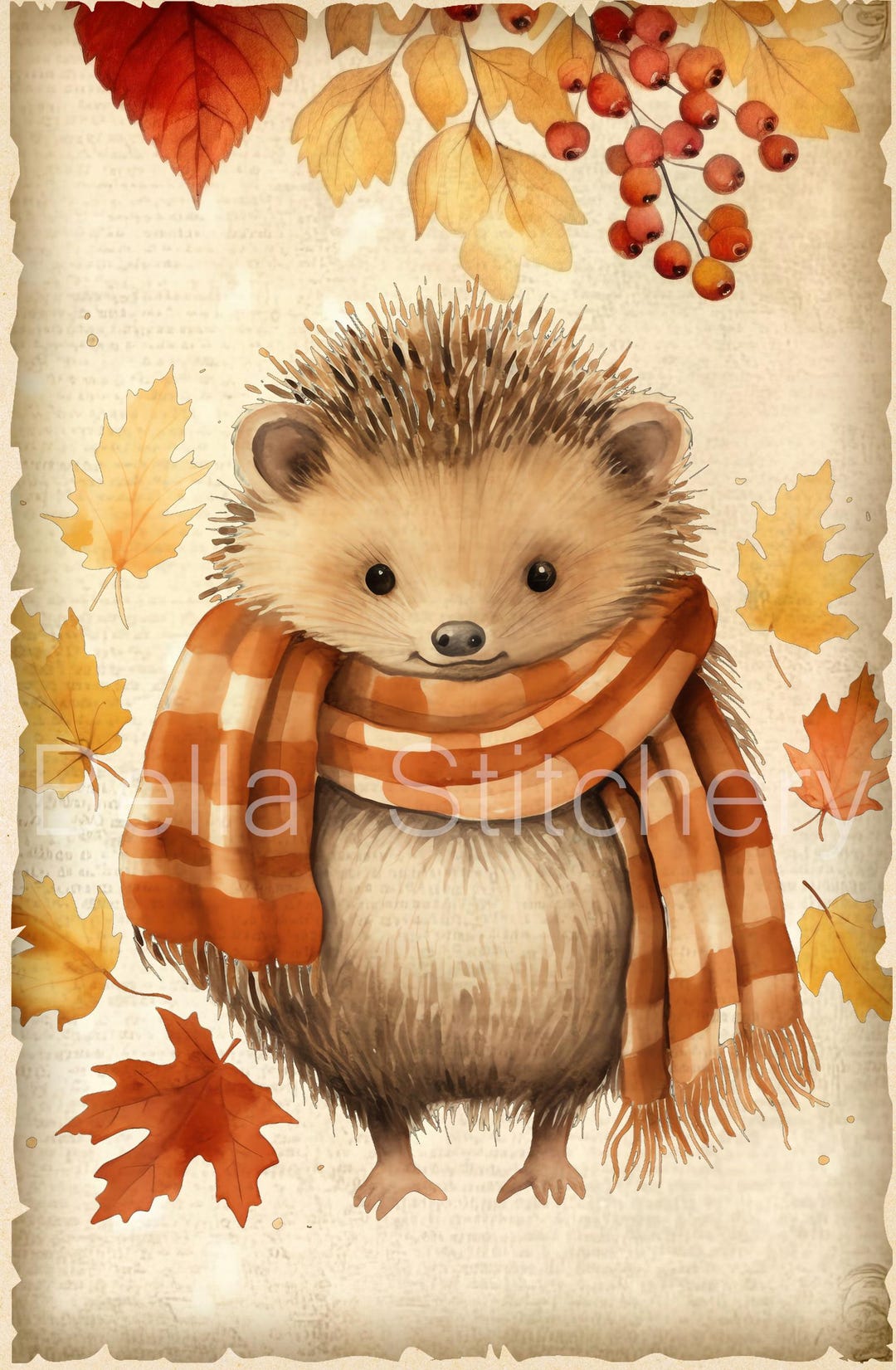 Handmade 7x10 Fall Critters Collage #6 Cotton Fabric Block Panel - Etsy