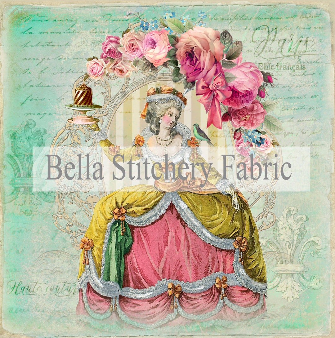 Shabby Chic Marie Antoinette - Let Them Eat Cake - 8x8 Craft Cotton ...