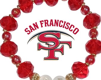 San Francisco 49ers Bracelet Set - Etsy