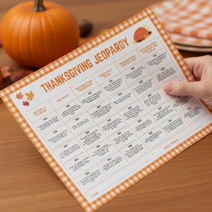 Thanksgiving Jeopardy Game Thanksgiving Trivia Thanksgiving Quiz ...