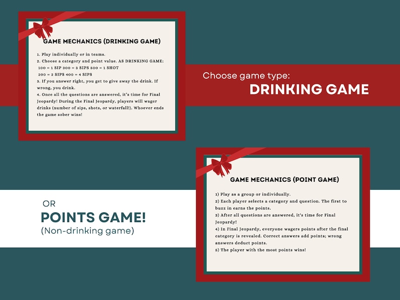 Christmas Jeopardy Game Printable Christmas Party Games for Adults ...