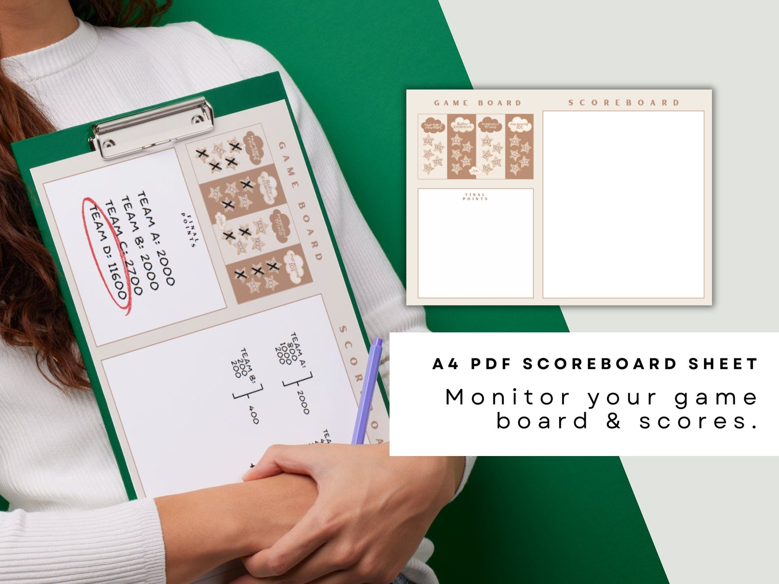 Baby Shower Jeopardy Game Neutral Baby Shower Jeopardy Game Idea Canva ...