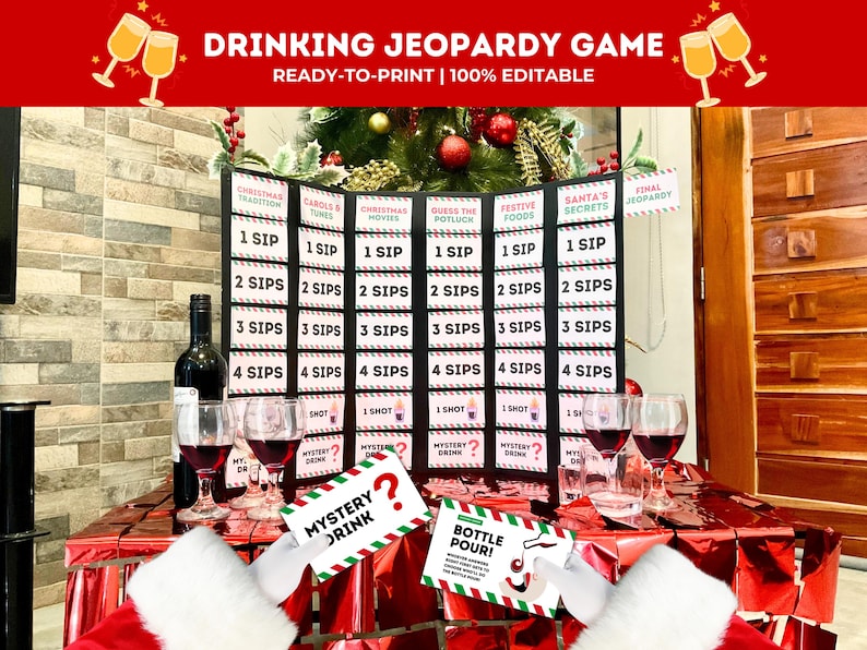Christmas Jeopardy Game Printable Christmas Party Games for Adults ...