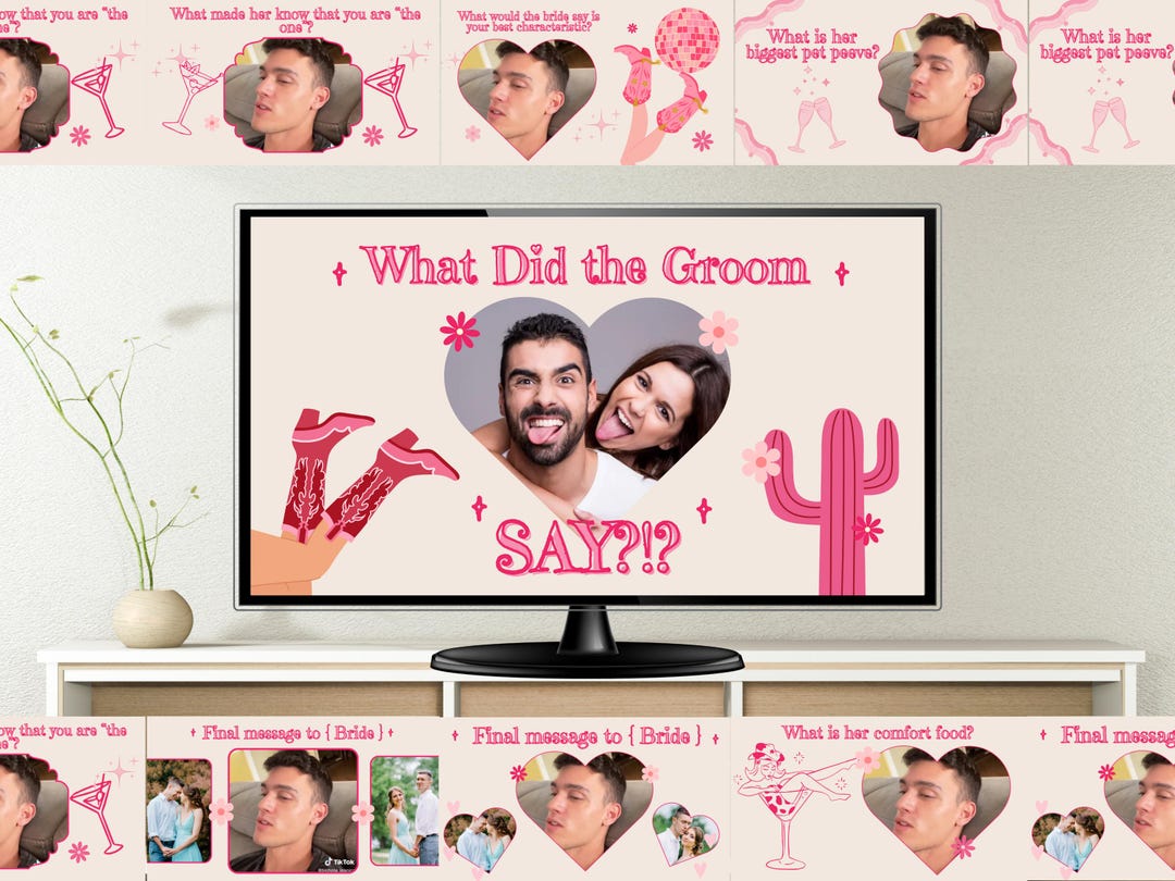 What Did the Groom Say Game Groom Trivia Bridal Shower Game Groom ...