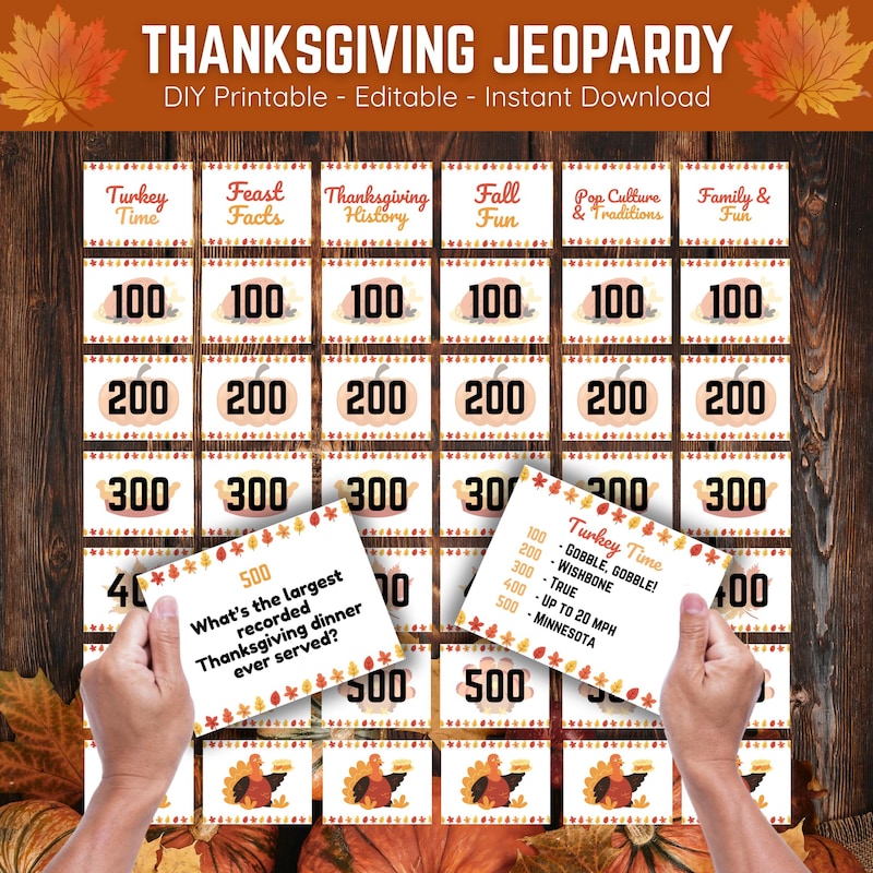 Thanksgiving Jeopardy - Etsy