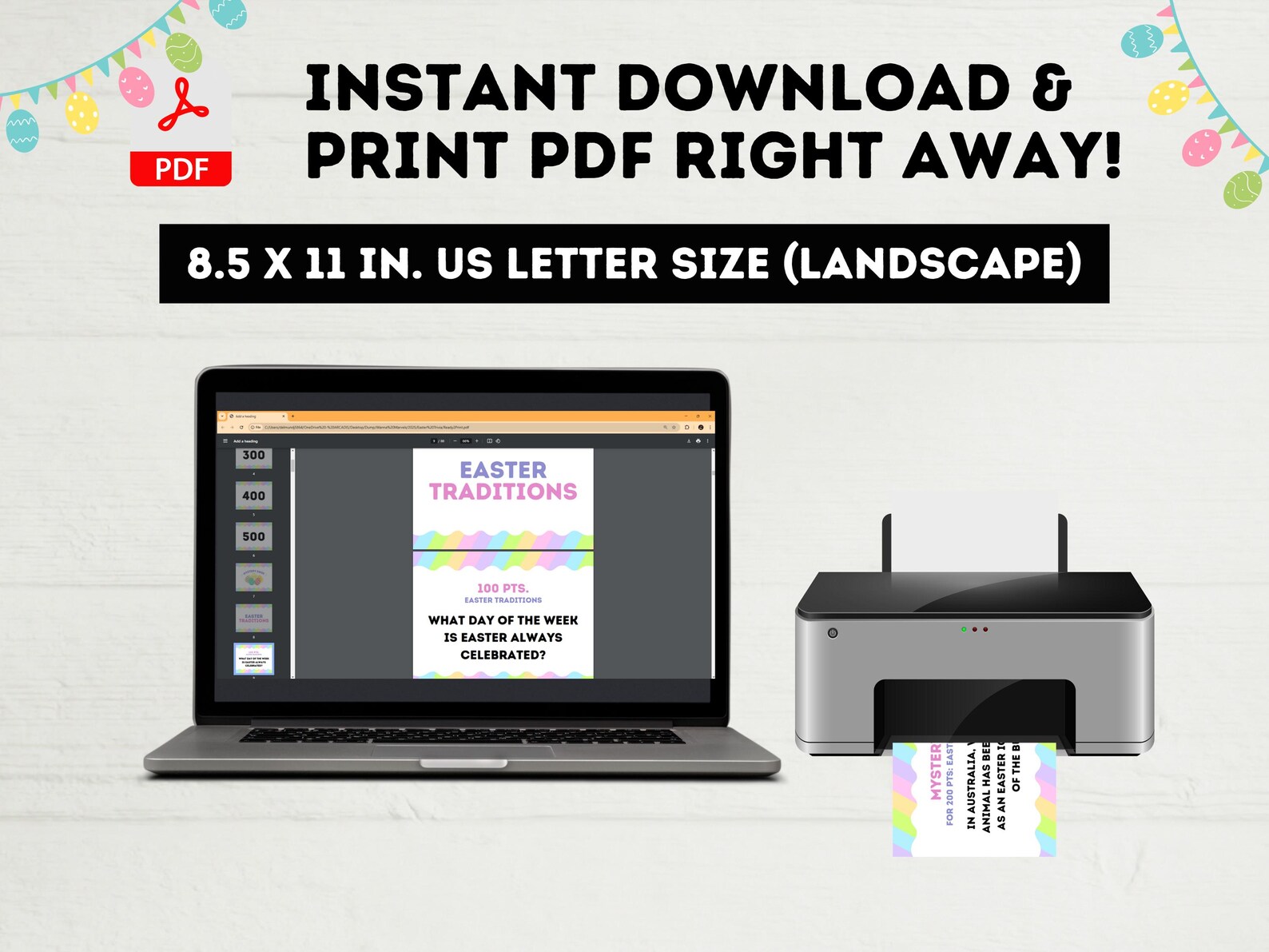 Easter Jeopardy Easter Trivia Game Easter Game for Teens Spring Trivia ...