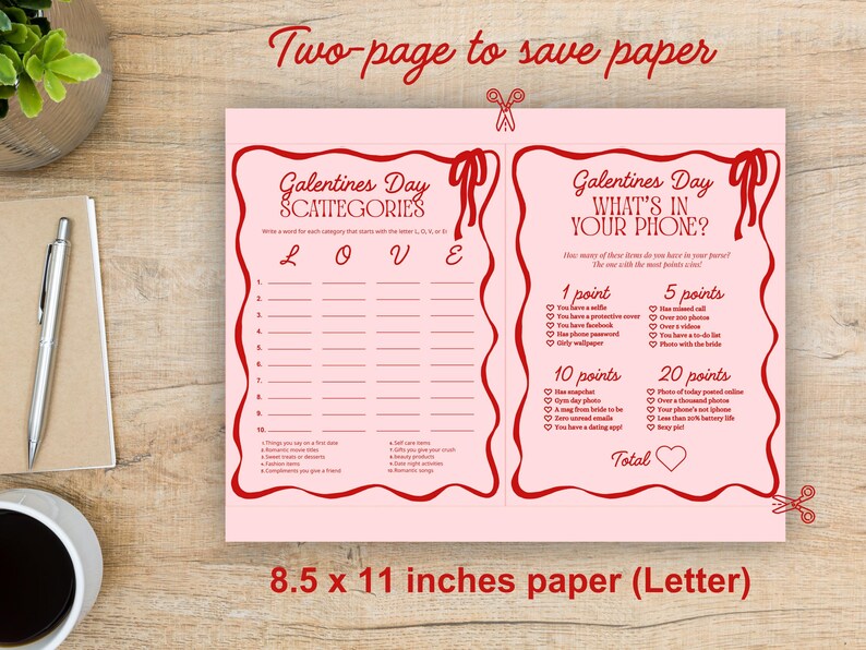 Galentines Games Party Bundle Galentines Paper Games Valentines Party ...