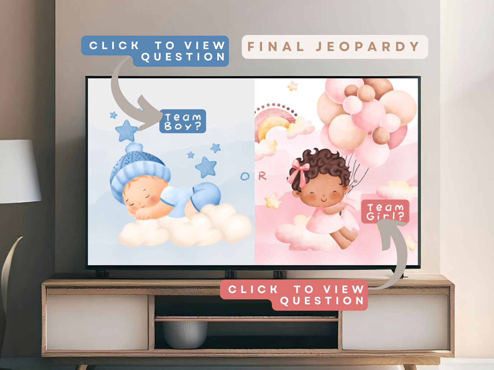 Baby Shower Jeopardy Game Neutral Baby Shower Jeopardy Game Idea Canva ...