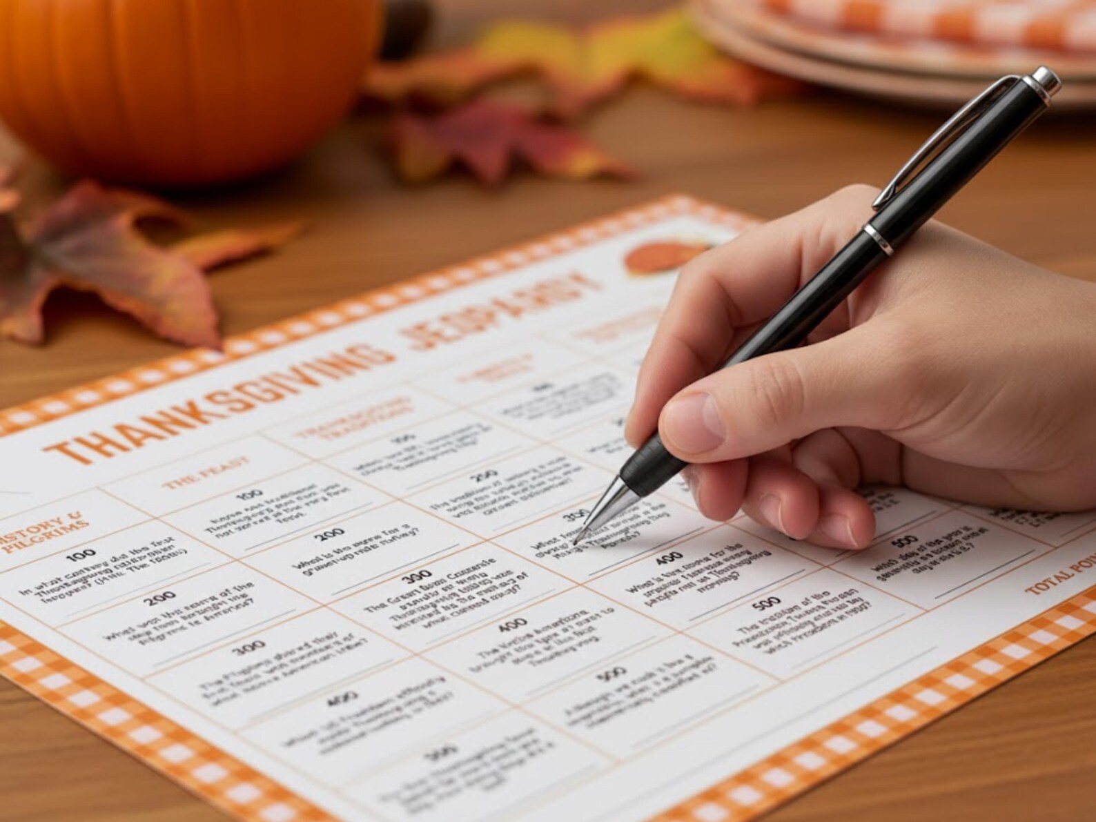 Thanksgiving Jeopardy Game Thanksgiving Trivia Thanksgiving Quiz ...