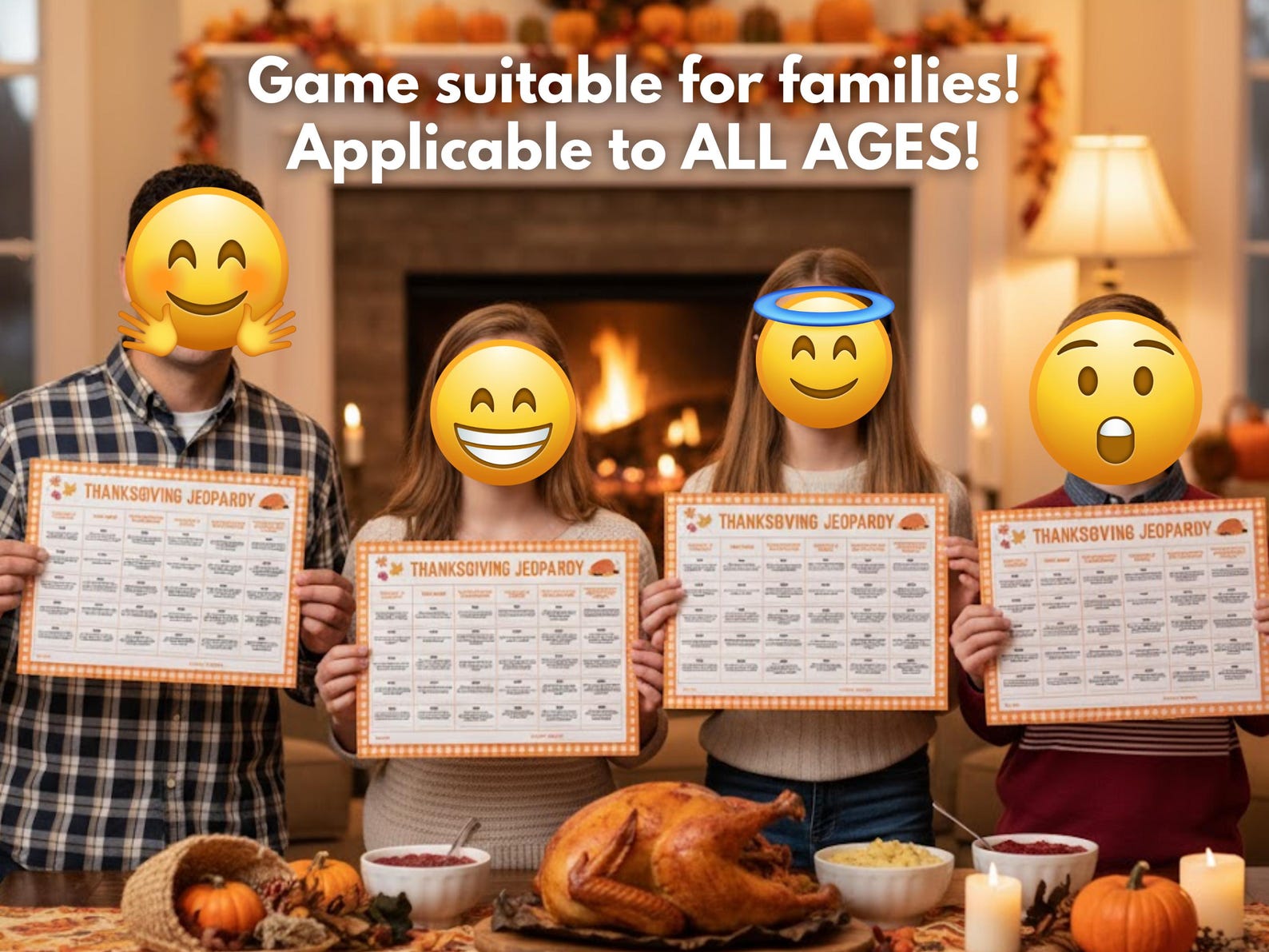 Thanksgiving Jeopardy Game Thanksgiving Trivia Thanksgiving Quiz ...