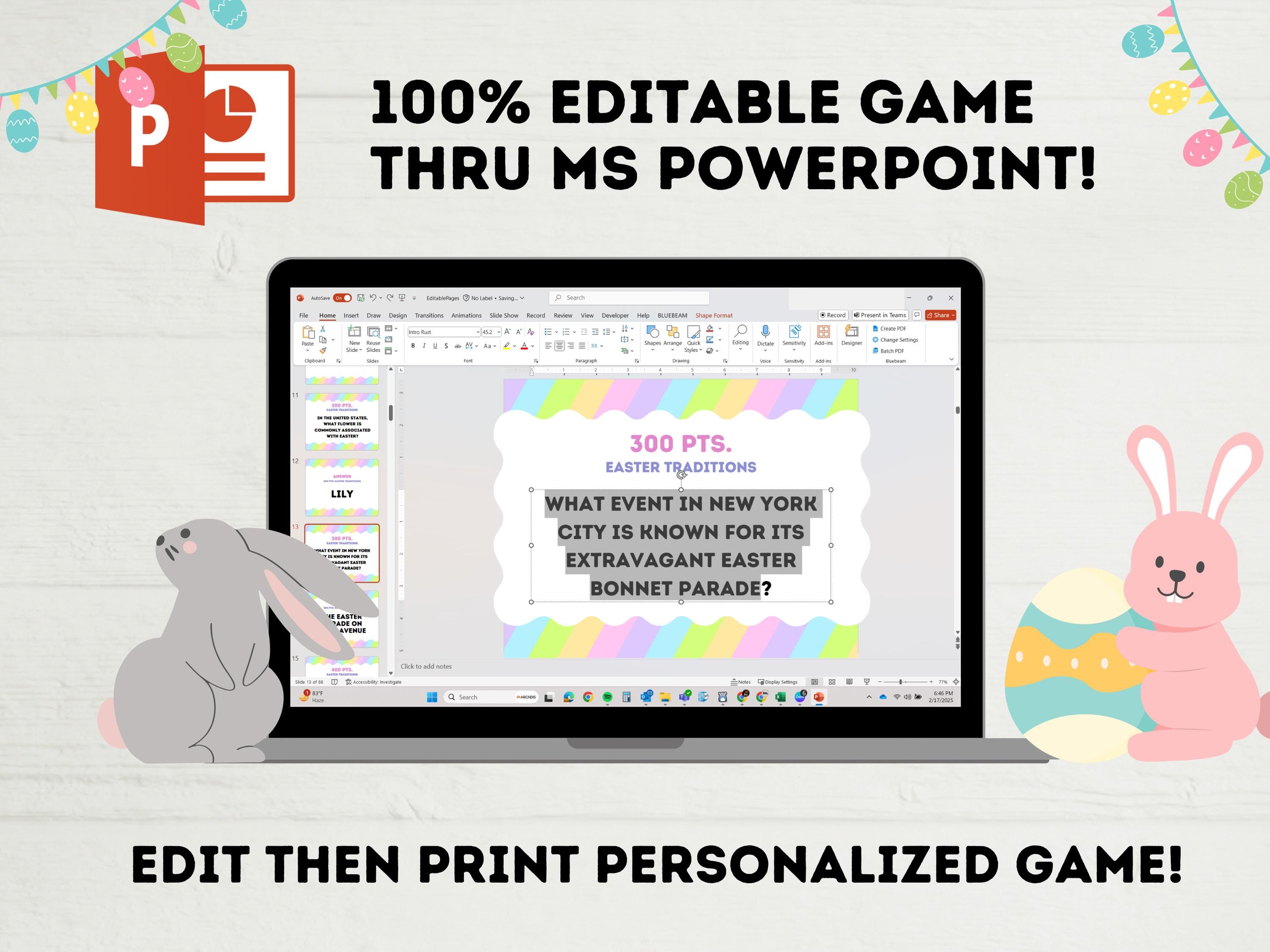 Easter Jeopardy Easter Trivia Game Easter Game for Teens Spring Trivia ...