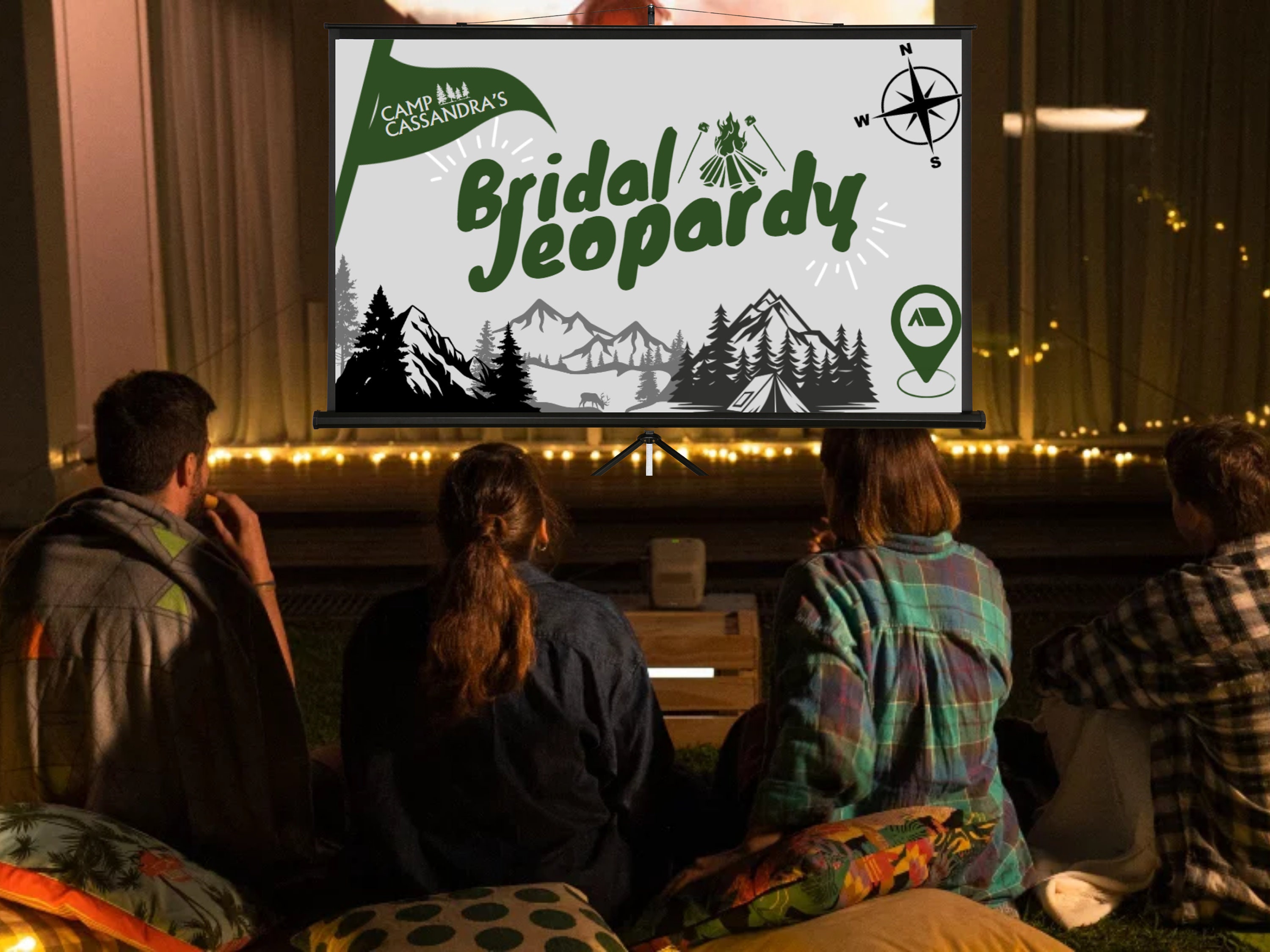 Camp Bachelorette Jeopardy Game Bridal Shower Jeopardy Game Hens Party ...