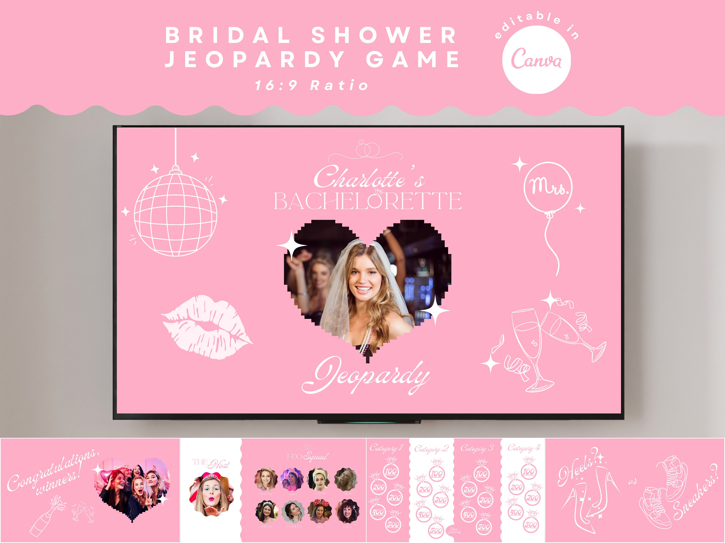Bachelorette Jeopardy Game Canva Bachelorette Game Weekend Bridal ...