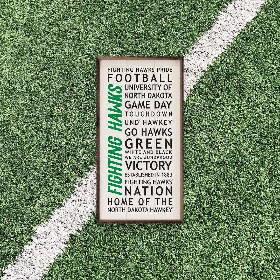 North Dakota Fighting Hawks Artwork Vertical North Dakota Fighting ...