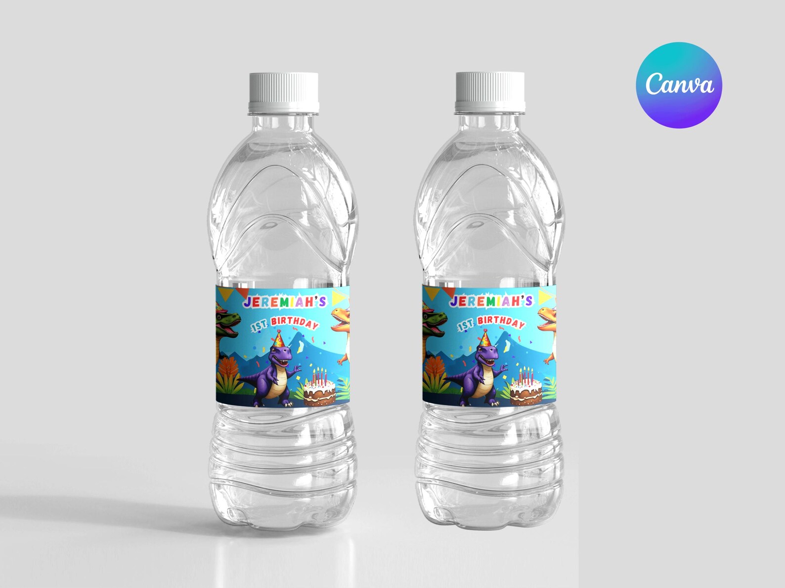 Editable Dinosaur Water Bottle Label Dinosaur Label Dinosaur Water ...