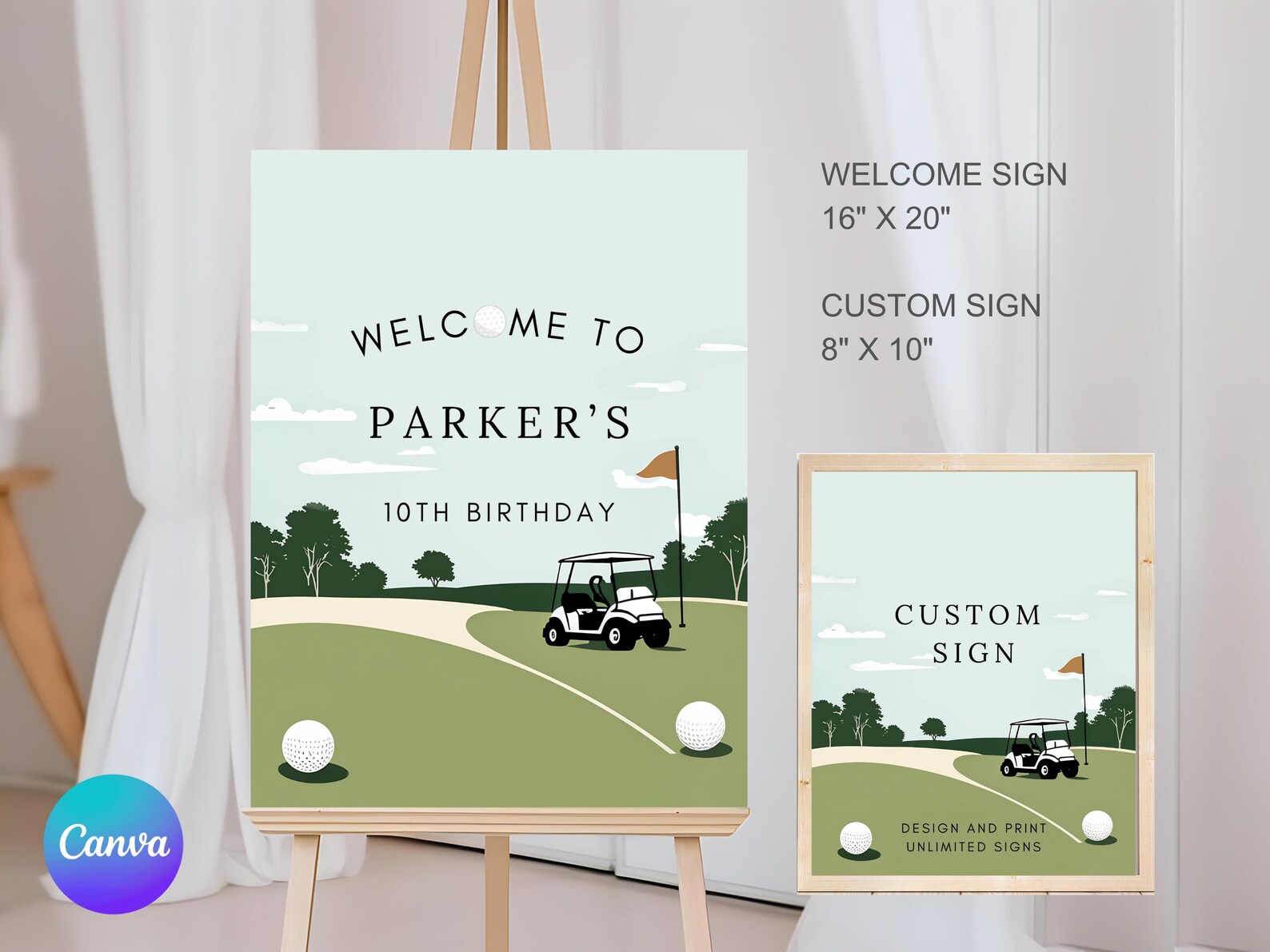 Golf Party Welcome Sign Golf Welcome Sign Welcome to Par-tee Birthday ...